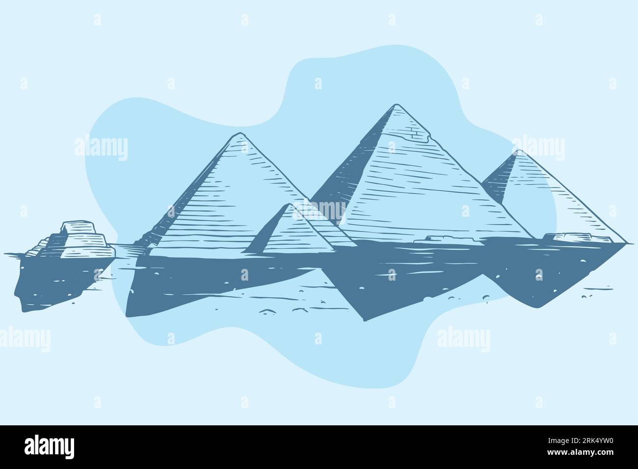 Hand drawn of ancient history building of pyramid of giza egypt Stock Vector Image & Art - Alamy