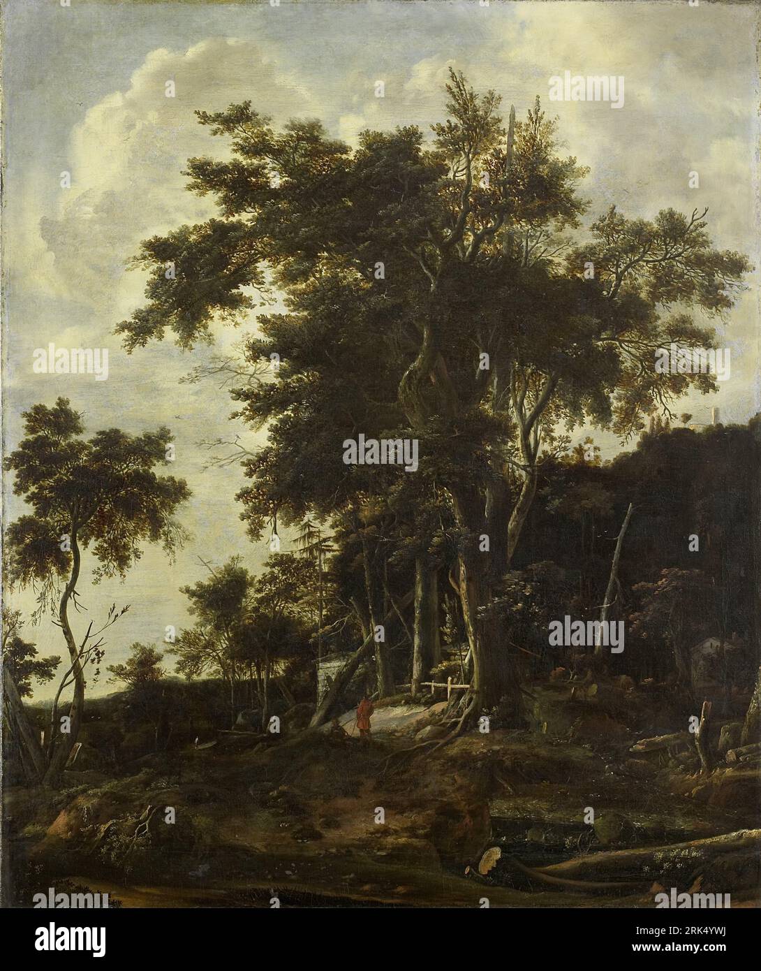 Forest landscape with a woodsman's shed between 1650 and 1692 by ...
