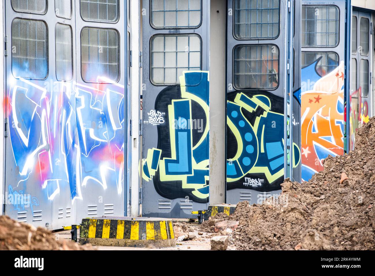 Colorful contemporary street art mural: abstract expression of ...