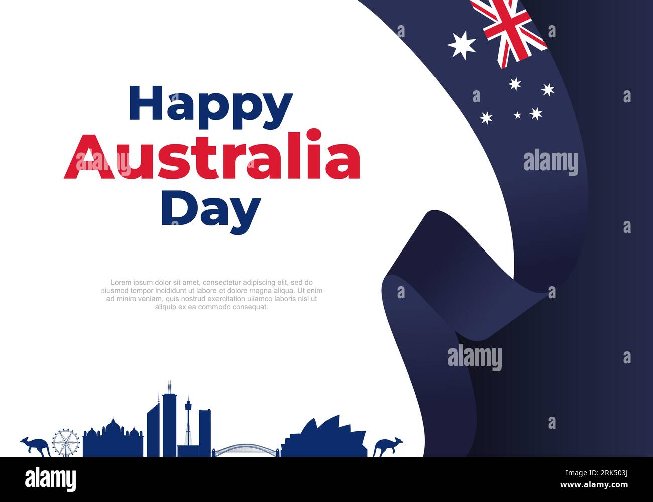Happy australia day background celebrated on January 26 Stock Vector ...