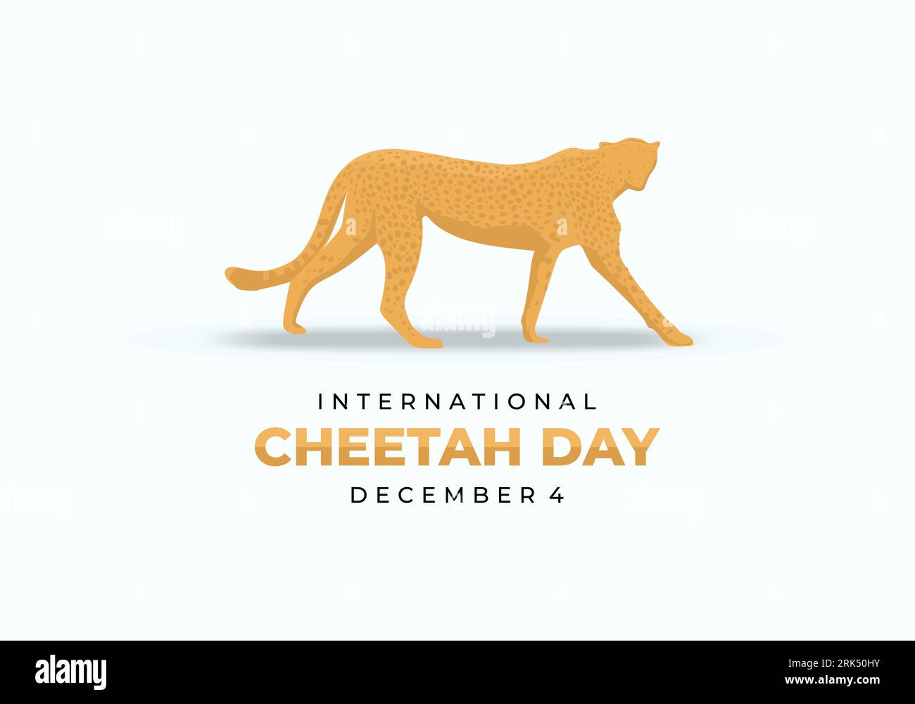 International cheetah day background celebrated on december 4th Stock ...