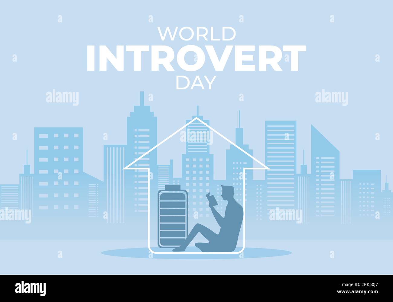 World introvert day background celebrated on january 2nd Stock Vector ...
