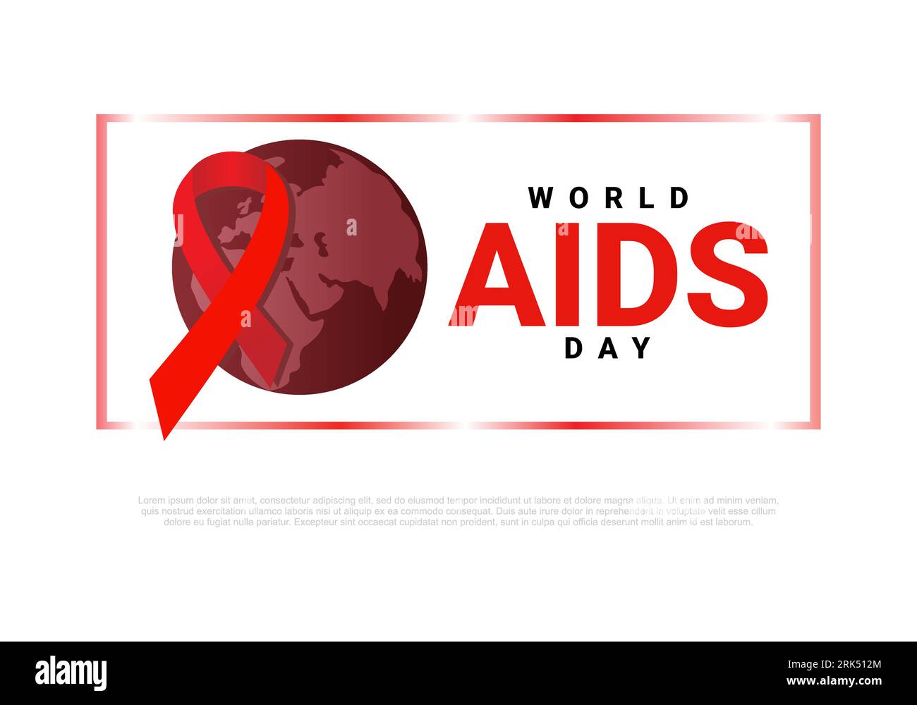 World aids day background celebrated on december 1st Stock Vector Image ...
