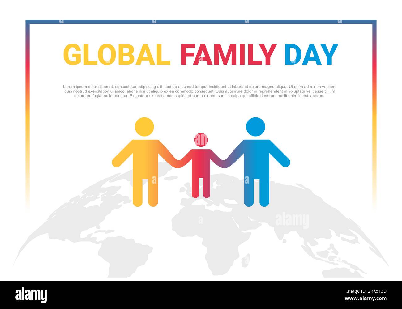 Global family day background celebrated on January 1st Stock Vector ...
