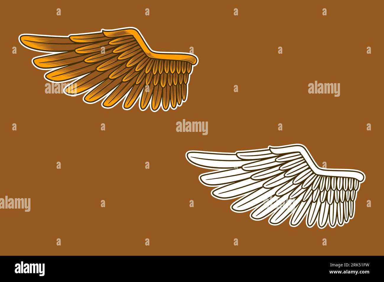 eagle wing vector illustration Stock Vector Image & Art - Alamy