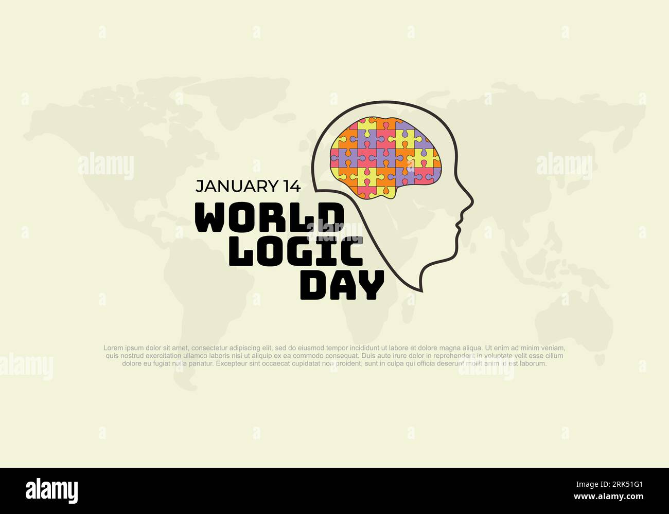 World logic day banner poster isolated on white background celebrated on January 14 Stock Vector ...