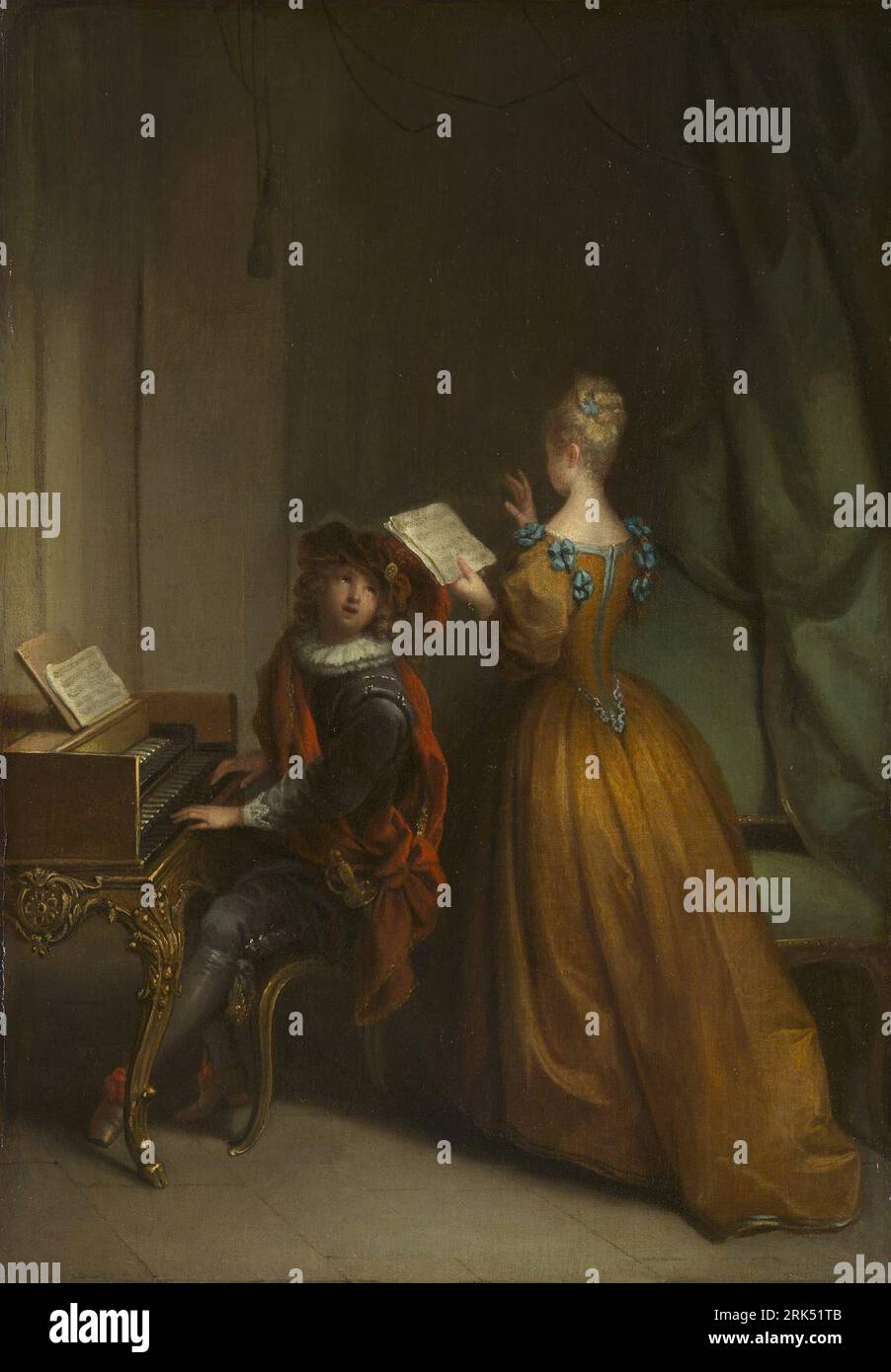 The Singing Lesson between circa 1716 and circa 1734 by Jean Raoux ...
