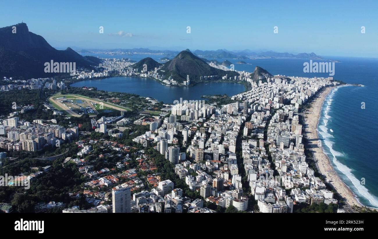 An aerial view of the vibrant city of Rio de Janeiro, Brazil ...