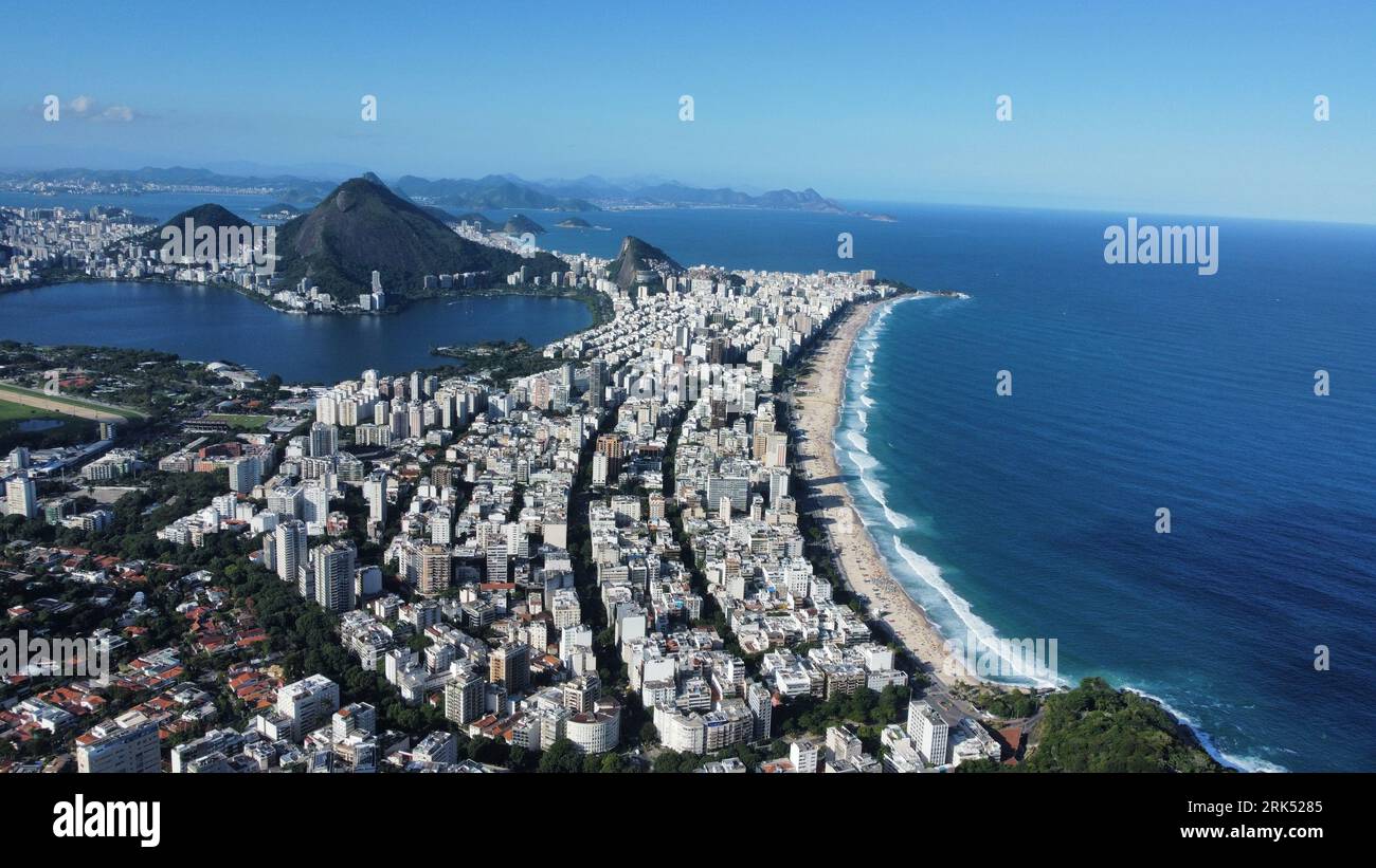 An aerial view of the vibrant city of Rio de Janeiro, Brazil ...