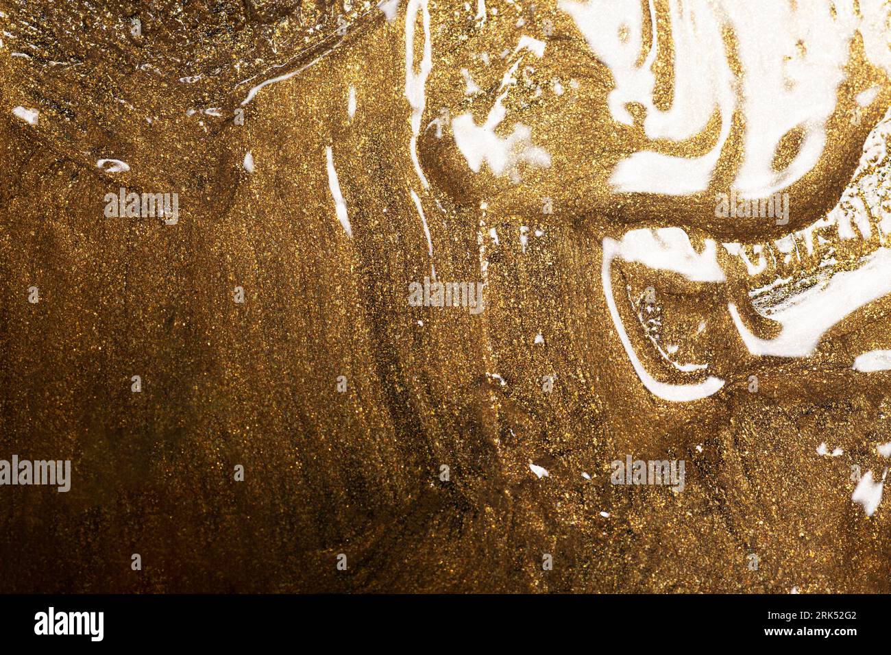 Golden paint background texture. Golden liquid acrylic paints Stock ...