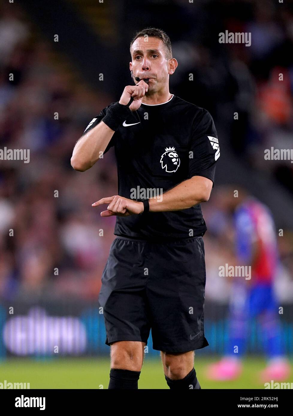 David Coote, referee during the Premier League match at Selhurst Park ...