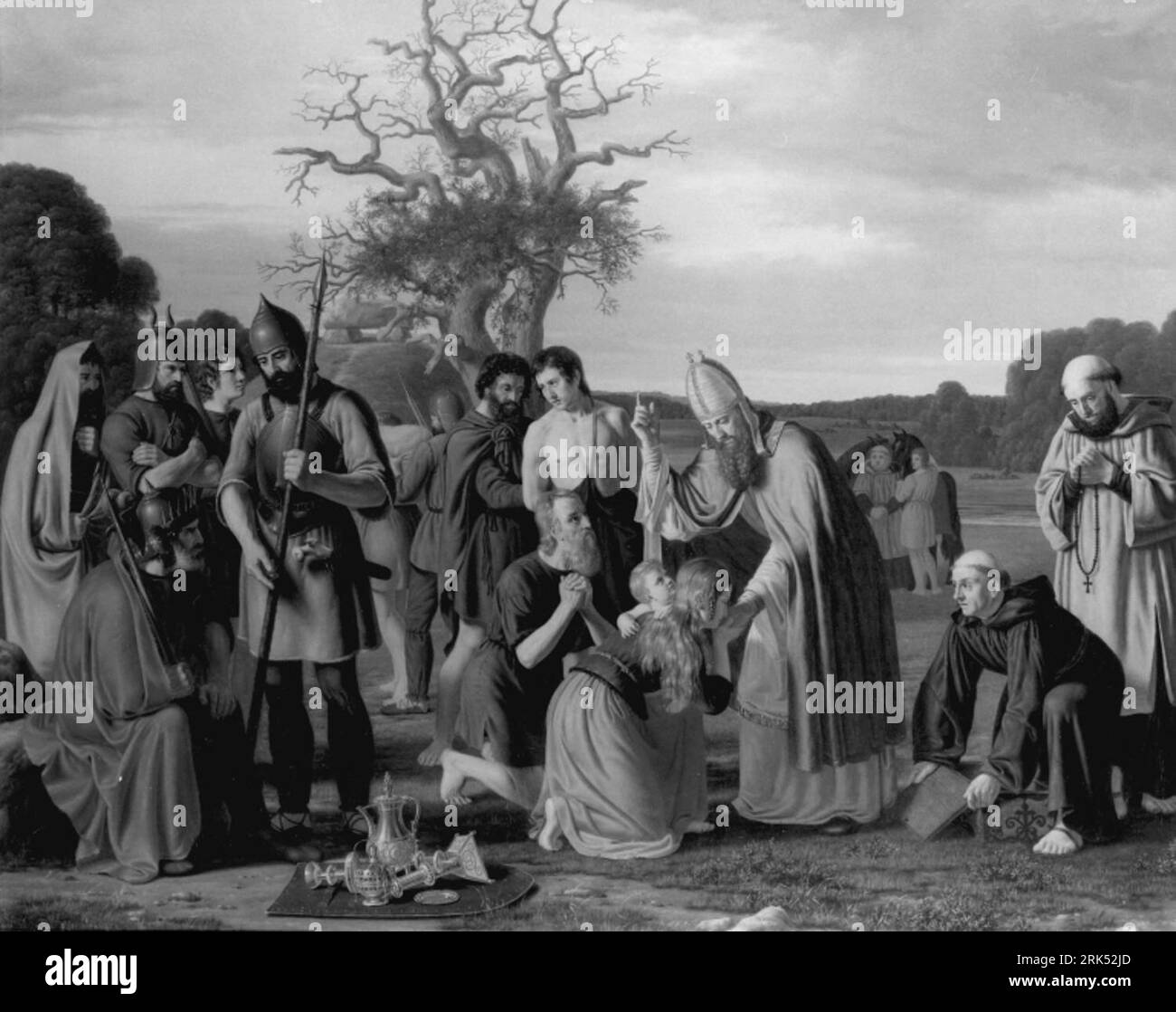 Biskop Rembert frikøber kristne fanger af hedninger between 1821 and ...