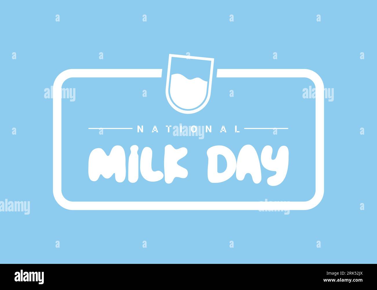 National milk day poster isolated on blue background celebrated on ...