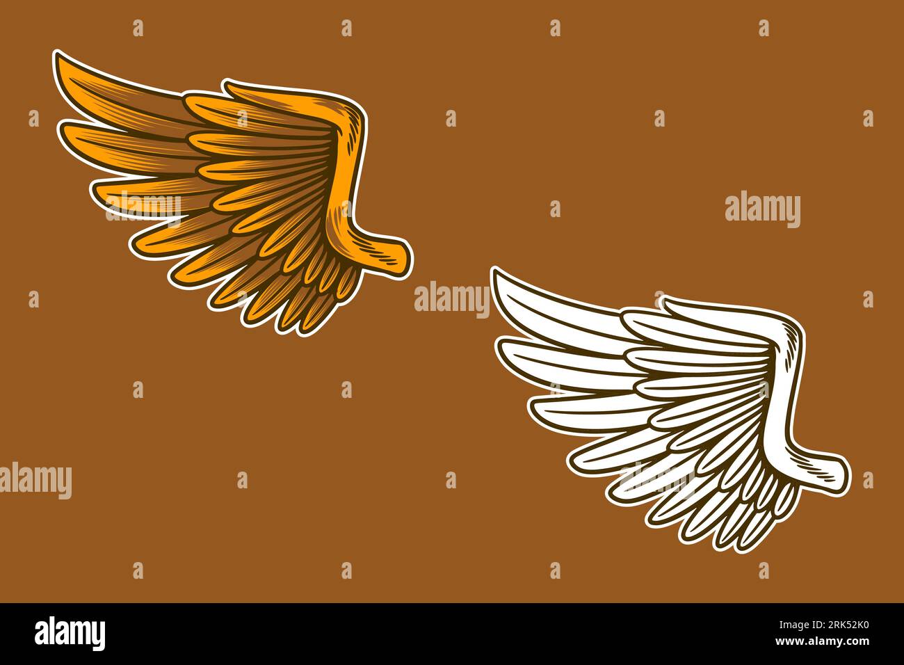 eagle wing vector illustration Stock Vector Image & Art - Alamy