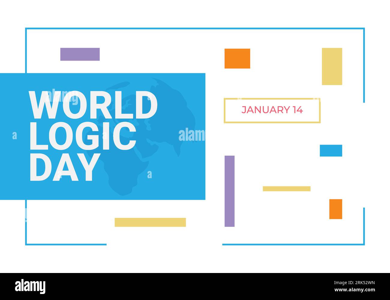 World logic day banner poster isolated on white background celebrated ...