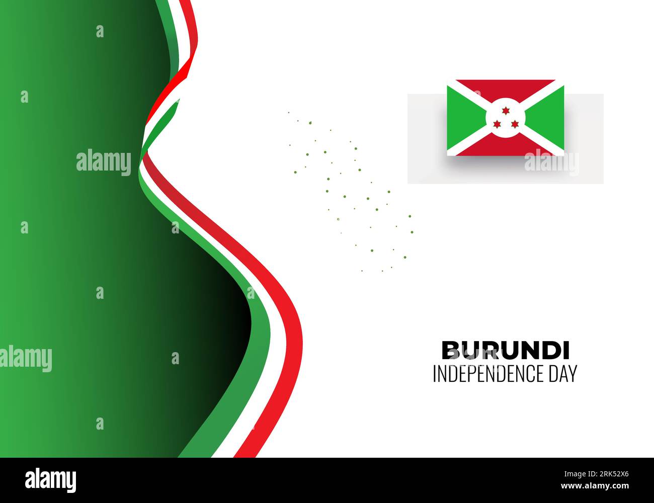 Burundi independence day on july 1st background isolated on white ...