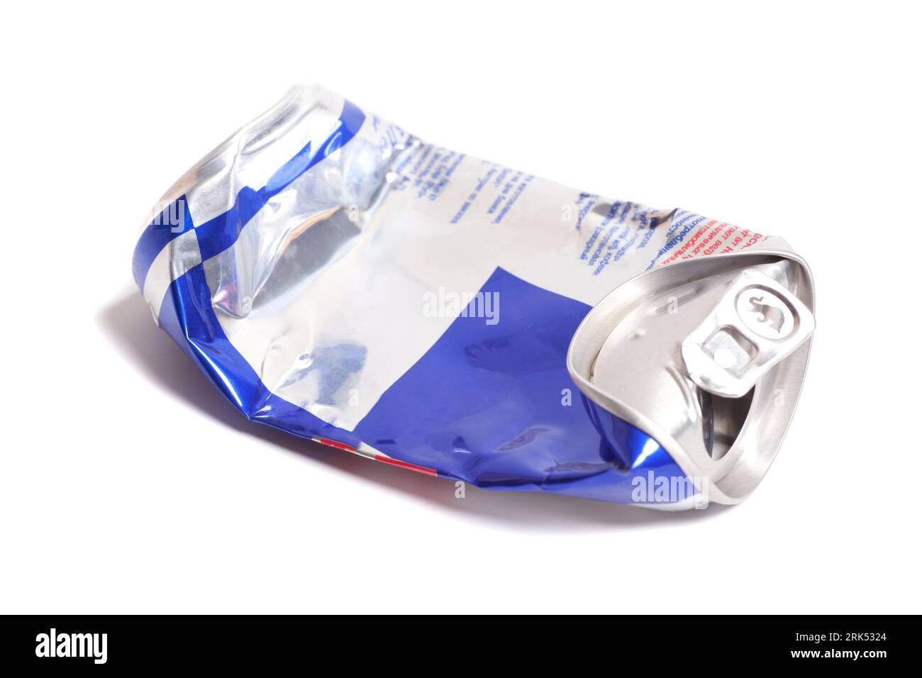 Empty crumpled can from energy drink Stock Photo - Alamy