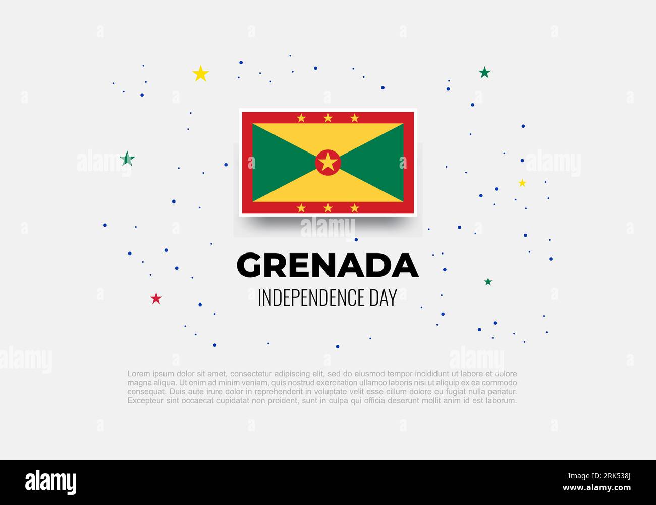 Grenada independence day background celebrated on february 7 Stock ...