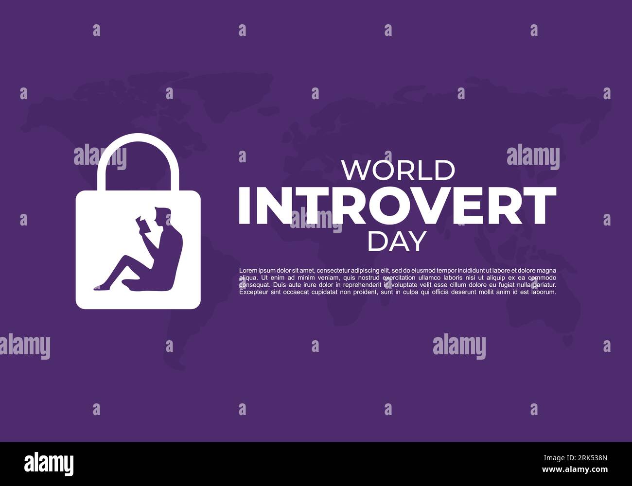 World introvert day background celebrated on january 2nd Stock Vector ...