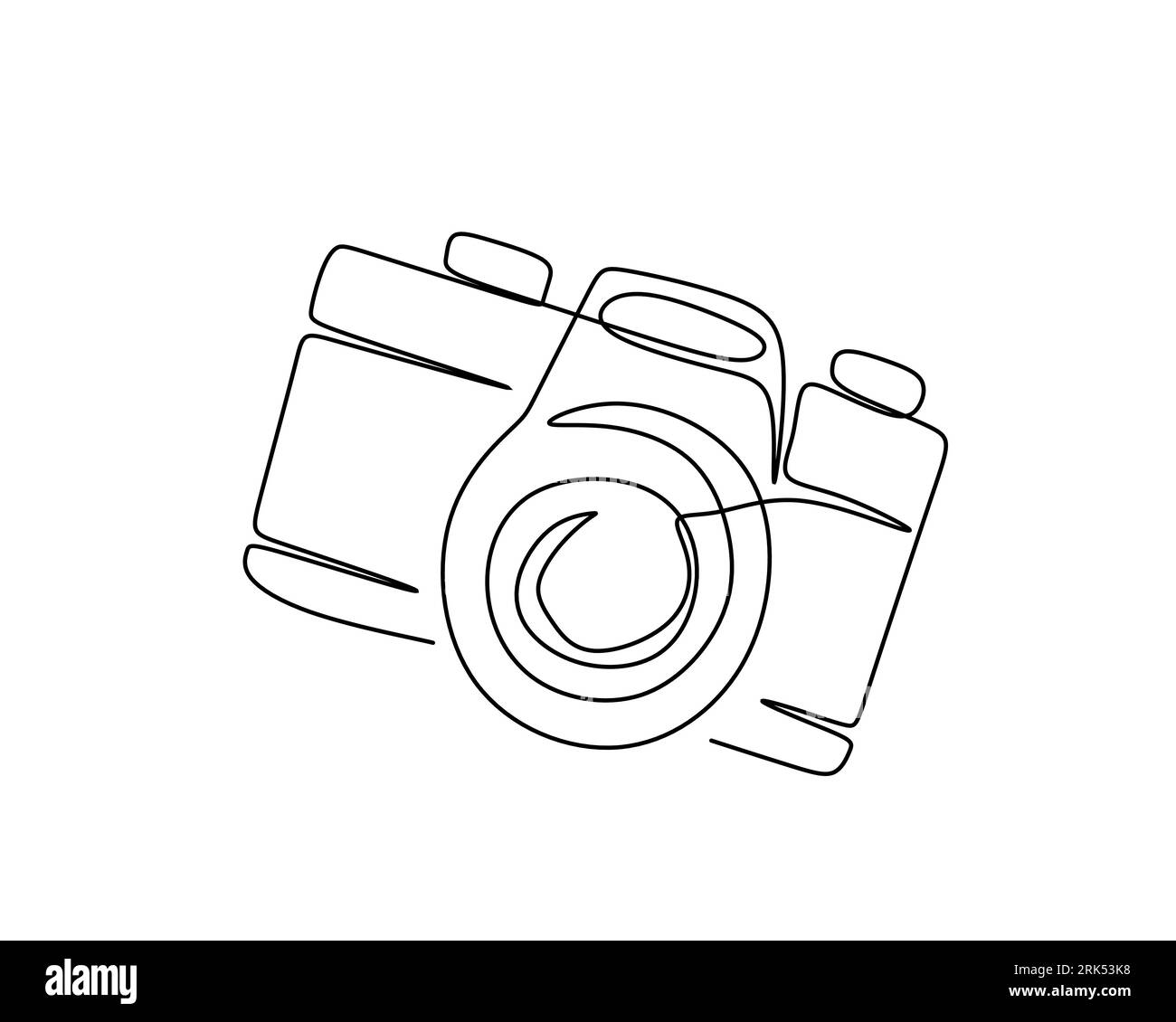 Single line drawing camera hi-res stock photography and images - Alamy