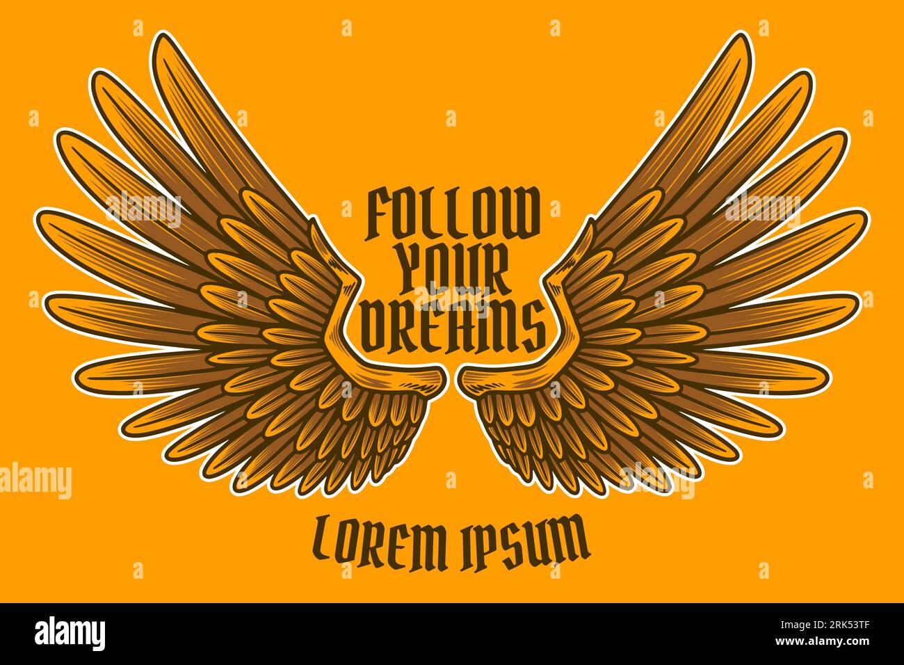 eagle wing card poster vector illustration Stock Vector Image & Art - Alamy