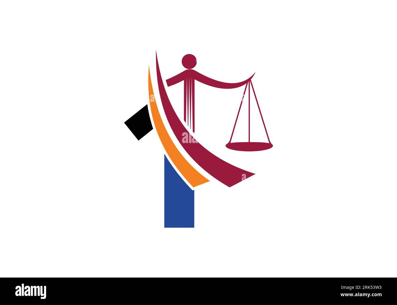 Initial 1 monogram alphabet with law scale sign symbol. Lawyer And ...