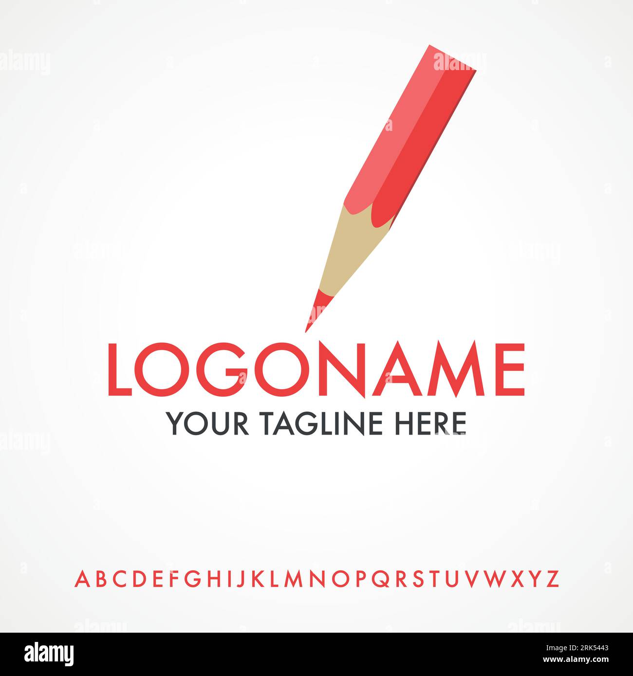 Simple flat graphic vector illustration of a pencil, creative idea ...