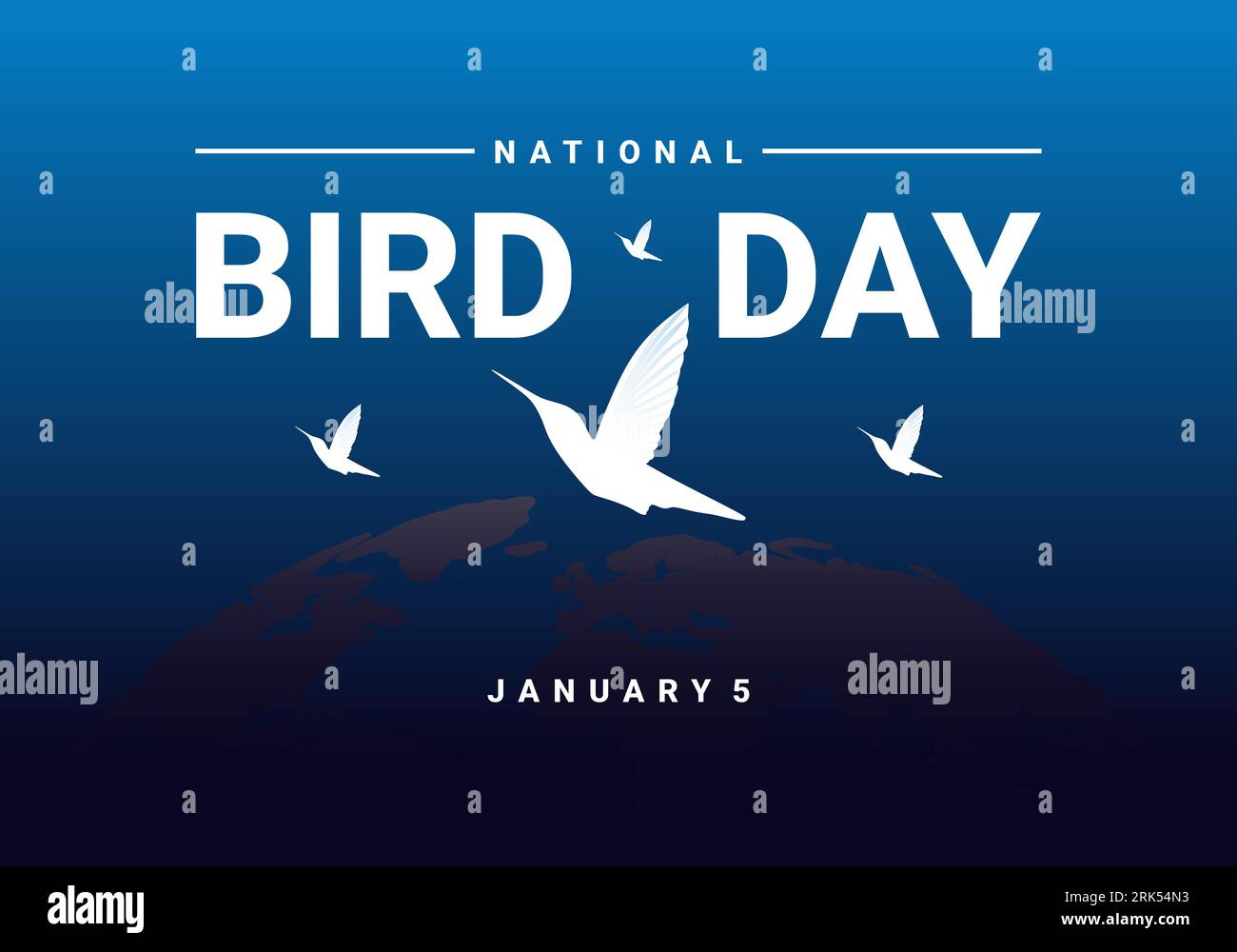 National bird day background celebrated on January 5 Stock Vector Image ...
