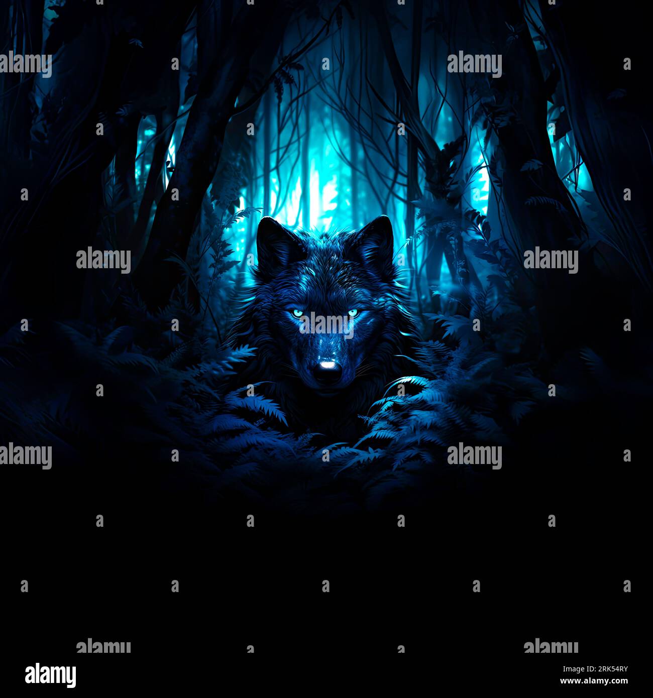 Blue Eyed Wolf Wallpaper