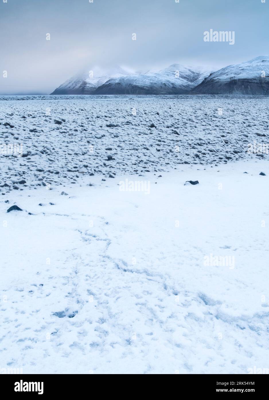 Dramatic winter landscapes in the South East of Iceland Stock Photo - Alamy