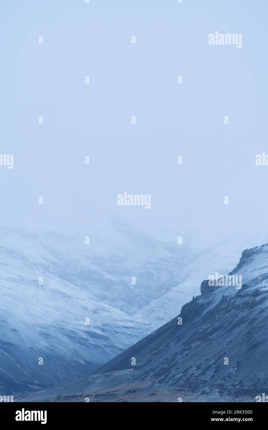 Dramatic winter landscapes in the South East of Iceland Stock Photo - Alamy