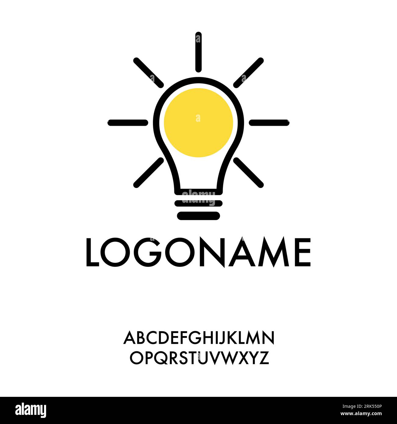 Simple graphic flat vector illustration of light bulb, ideas, creativity symbol Stock Vector ...