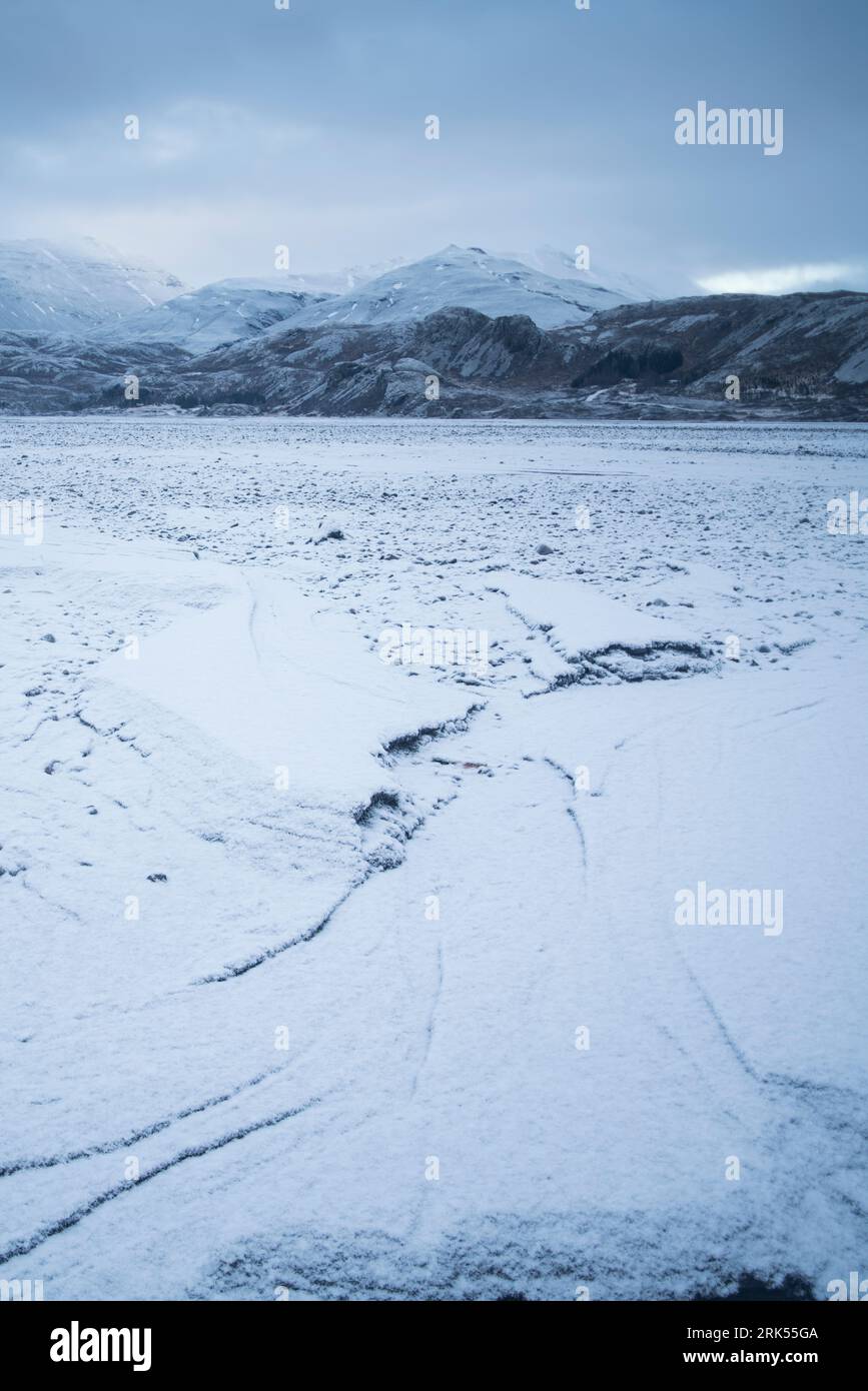 Dramatic winter landscapes in the South East of Iceland Stock Photo - Alamy