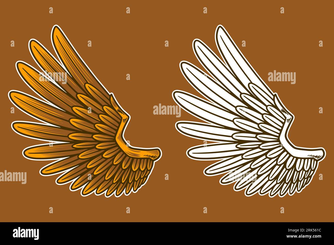 eagle wing vector illustration Stock Vector Image & Art - Alamy