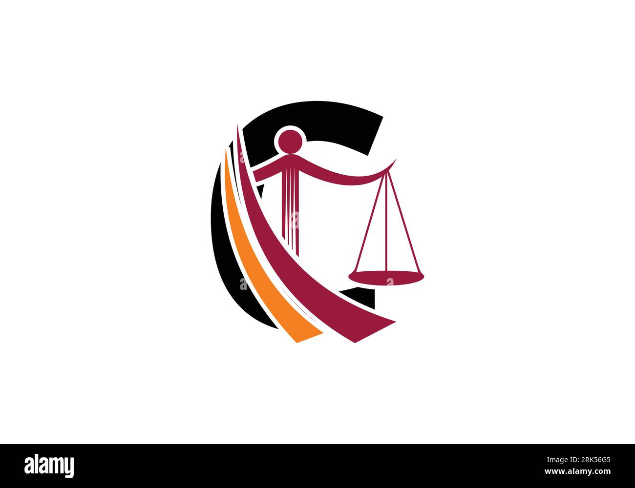 Initial C monogram alphabet with law scale sign symbol. Lawyer And ...