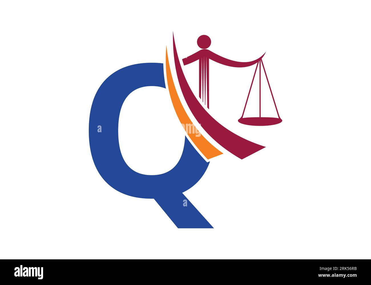Initial Q monogram alphabet with law scale sign symbol. Lawyer And ...