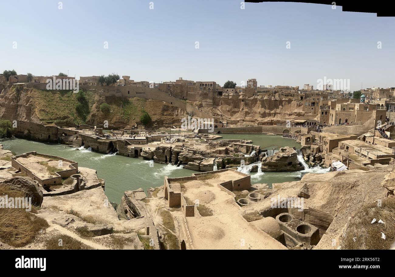 A scenic view of Shushtar Historical Hydraulic System in Iran Stock ...