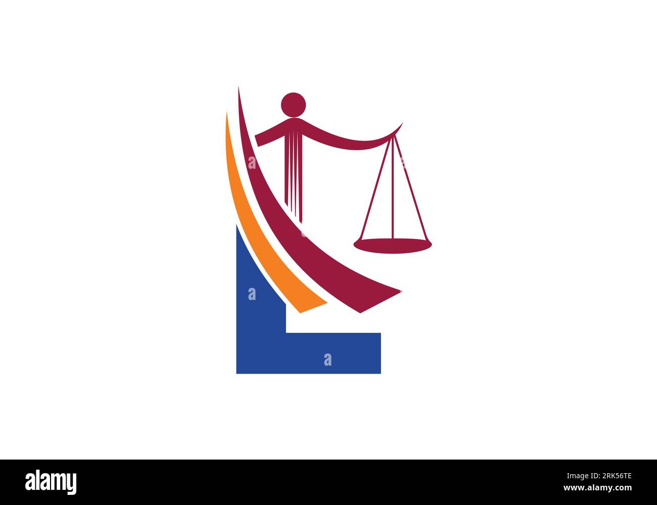 Initial L monogram alphabet with law scale sign symbol. Lawyer And ...