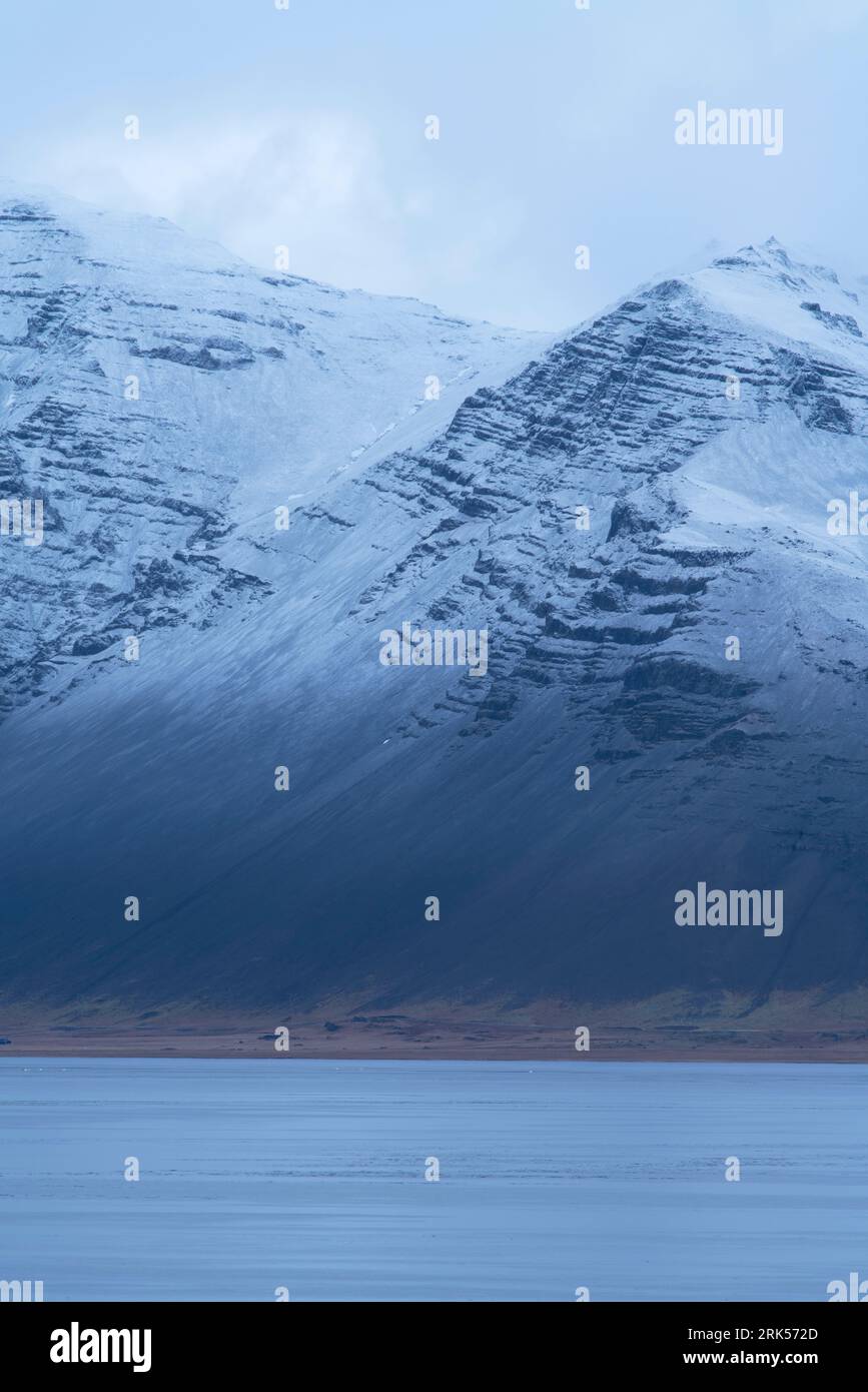 Dramatic winter landscapes in the South East of Iceland Stock Photo - Alamy