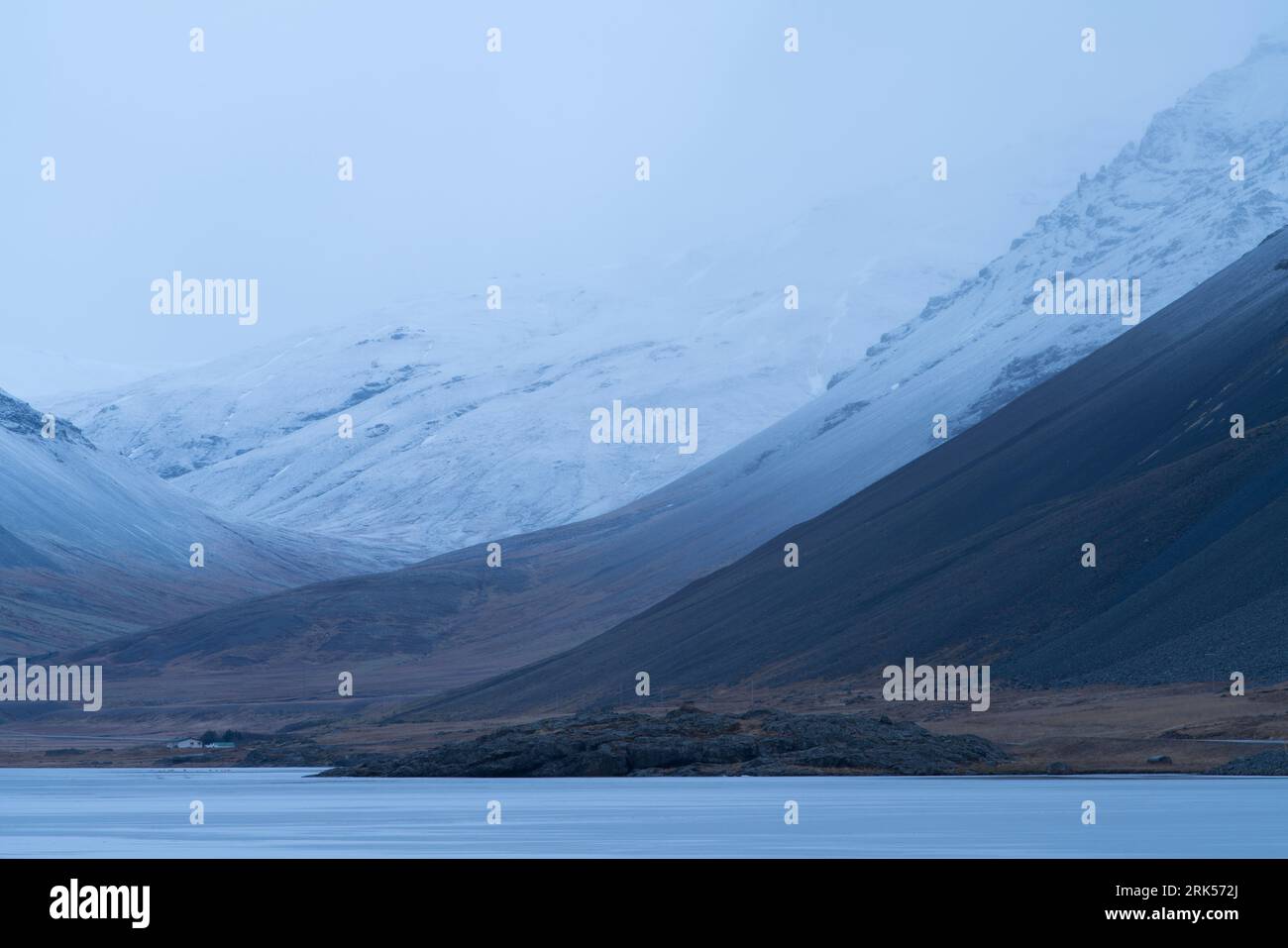 Dramatic winter landscapes in the South East of Iceland Stock Photo - Alamy