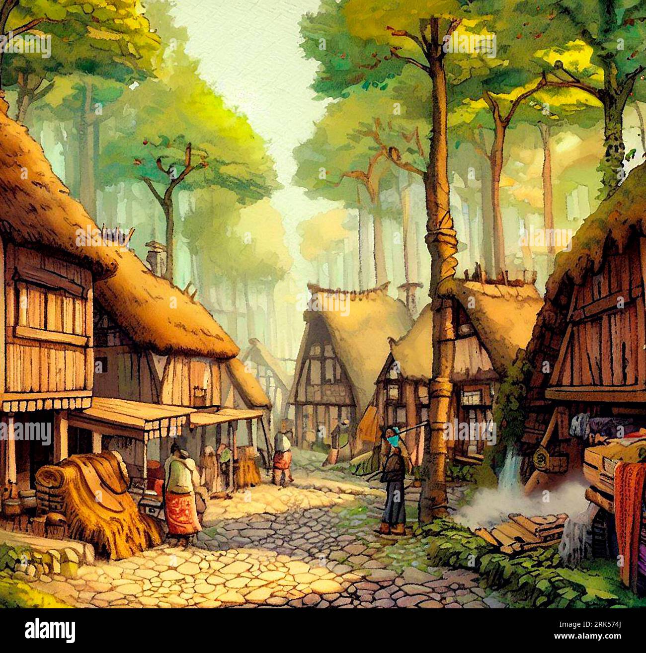 An image of an old European village street is featured, showcasing the ...