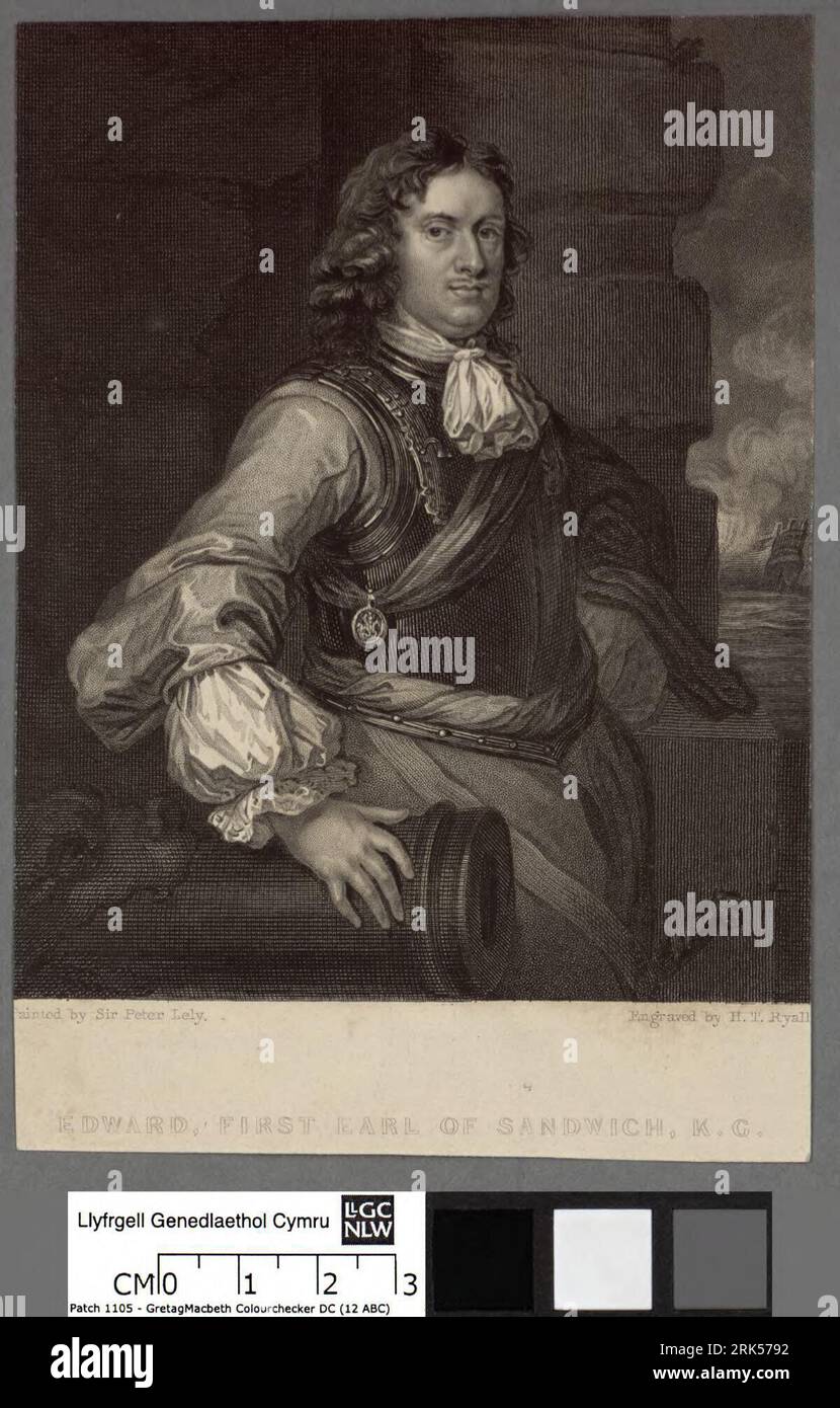 Edward first Earl of Sandwich, K.G 19th century by Henry Thomas Ryall ...