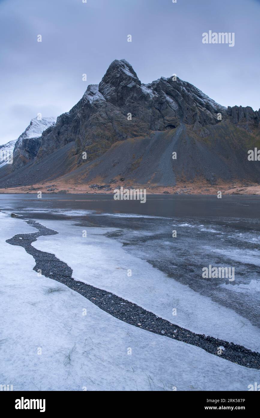 Dramatic winter landscapes in the South East of Iceland Stock Photo - Alamy