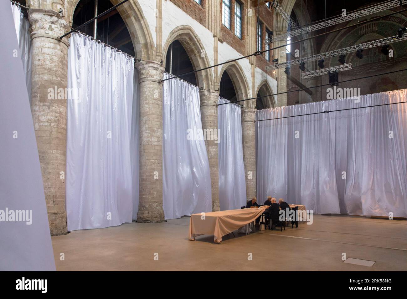 installation by the artist Marinus Boezem in the church Grote Kerk in ...