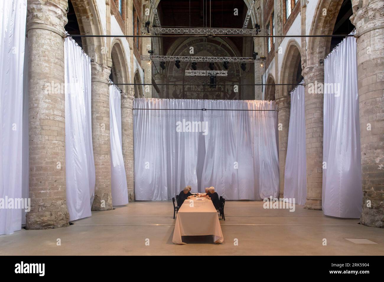 installation by the artist Marinus Boezem in the church Grote Kerk in ...