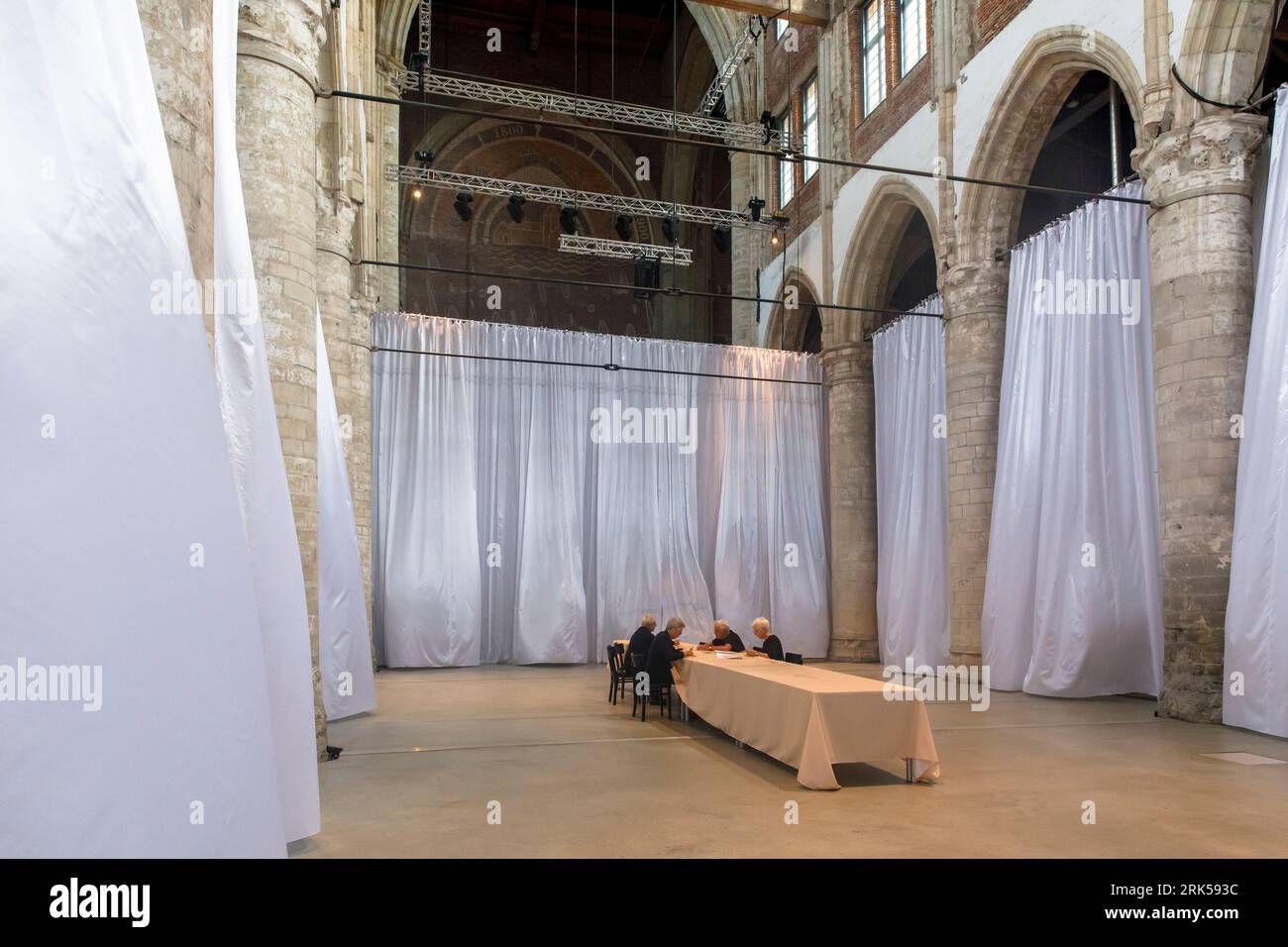 installation by the artist Marinus Boezem in the church Grote Kerk in ...