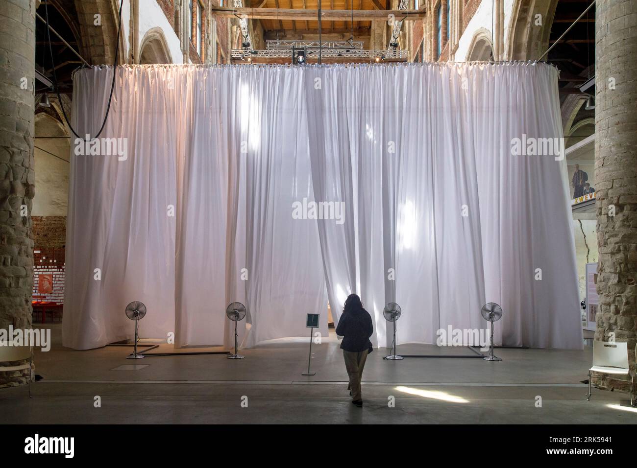 installation by the artist Marinus Boezem in the church Grote Kerk in ...