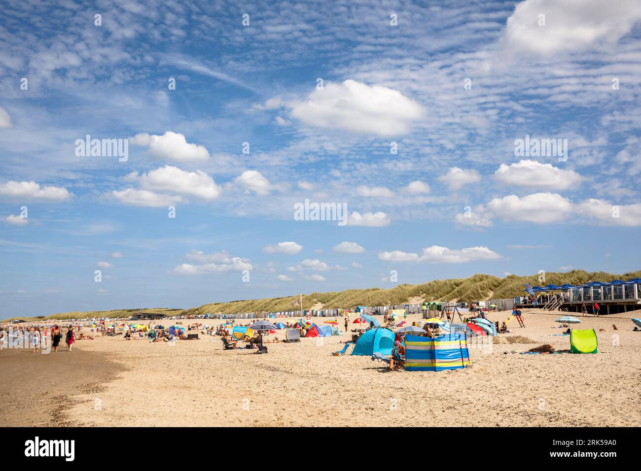 on the beach in Oostkapelle on the peninsula Walcheren, Zeeland ...