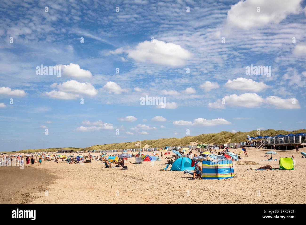 on the beach in Oostkapelle on the peninsula Walcheren, Zeeland ...