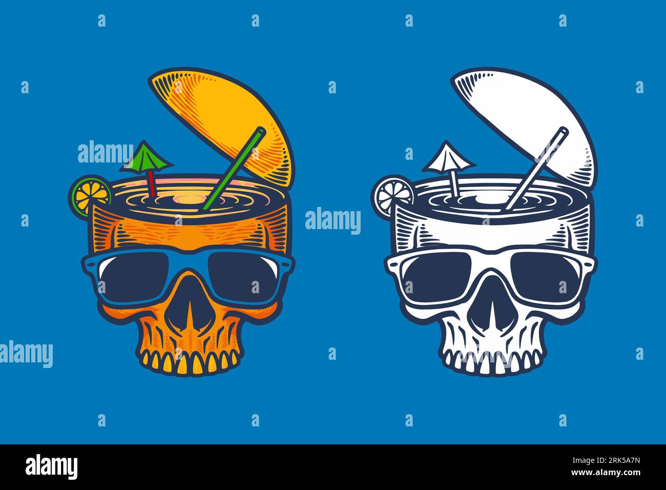 waterpool skull head vector illustration Stock Vector Image & Art - Alamy
